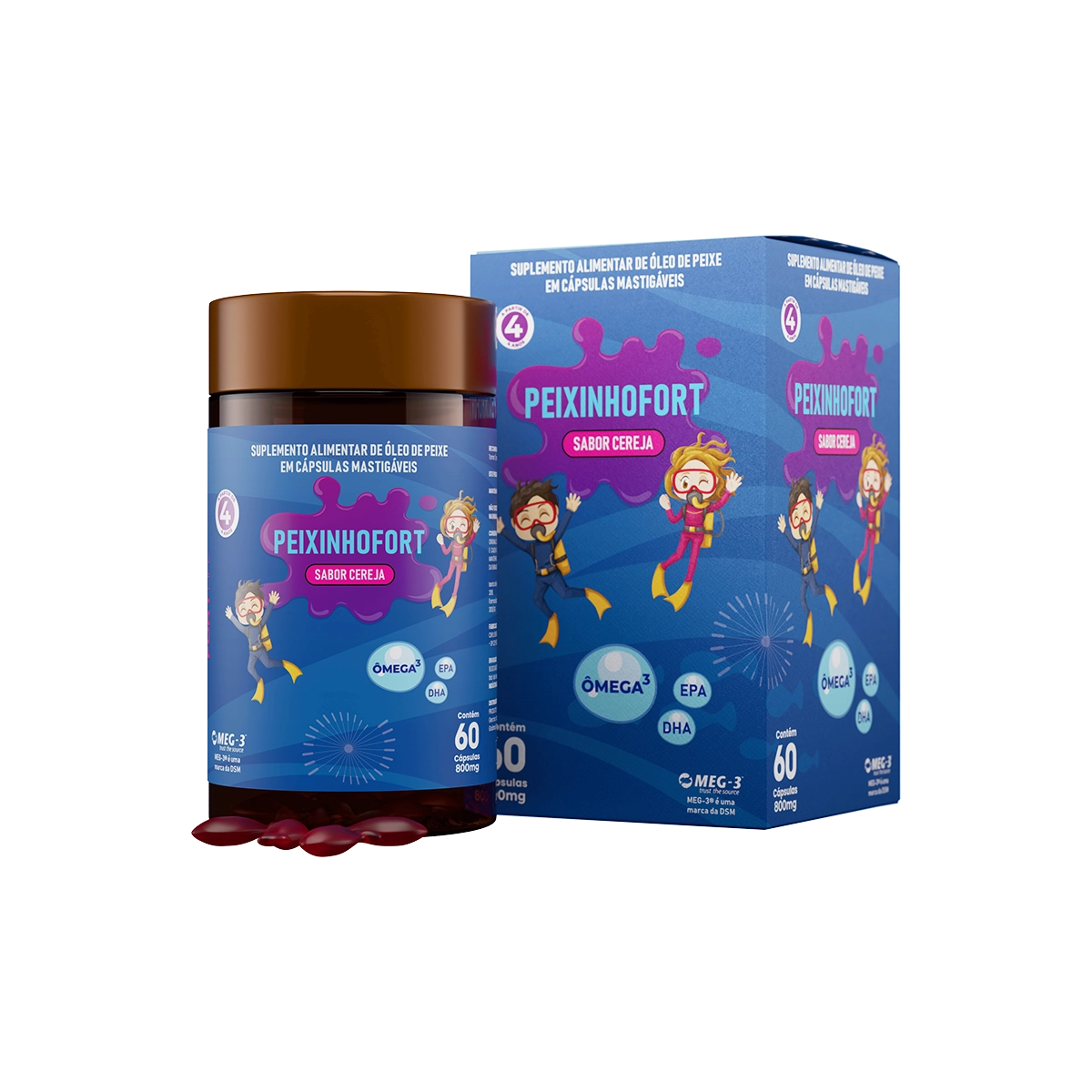 Peixinho Fort 60 Cápsulas - FORTLIFE Pharma